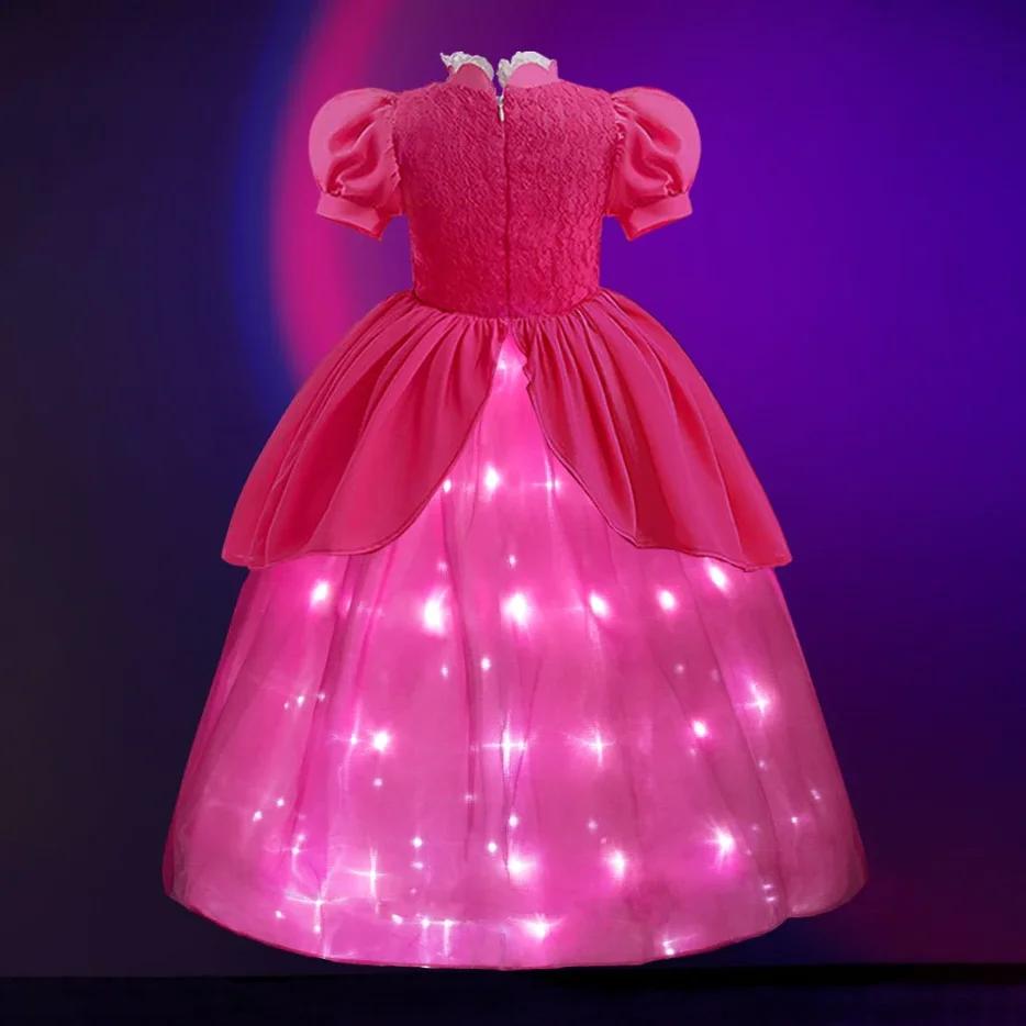 Princess Peaches Costume Light Up Dress Girls Princess Dress Birthday – Sun Baby
