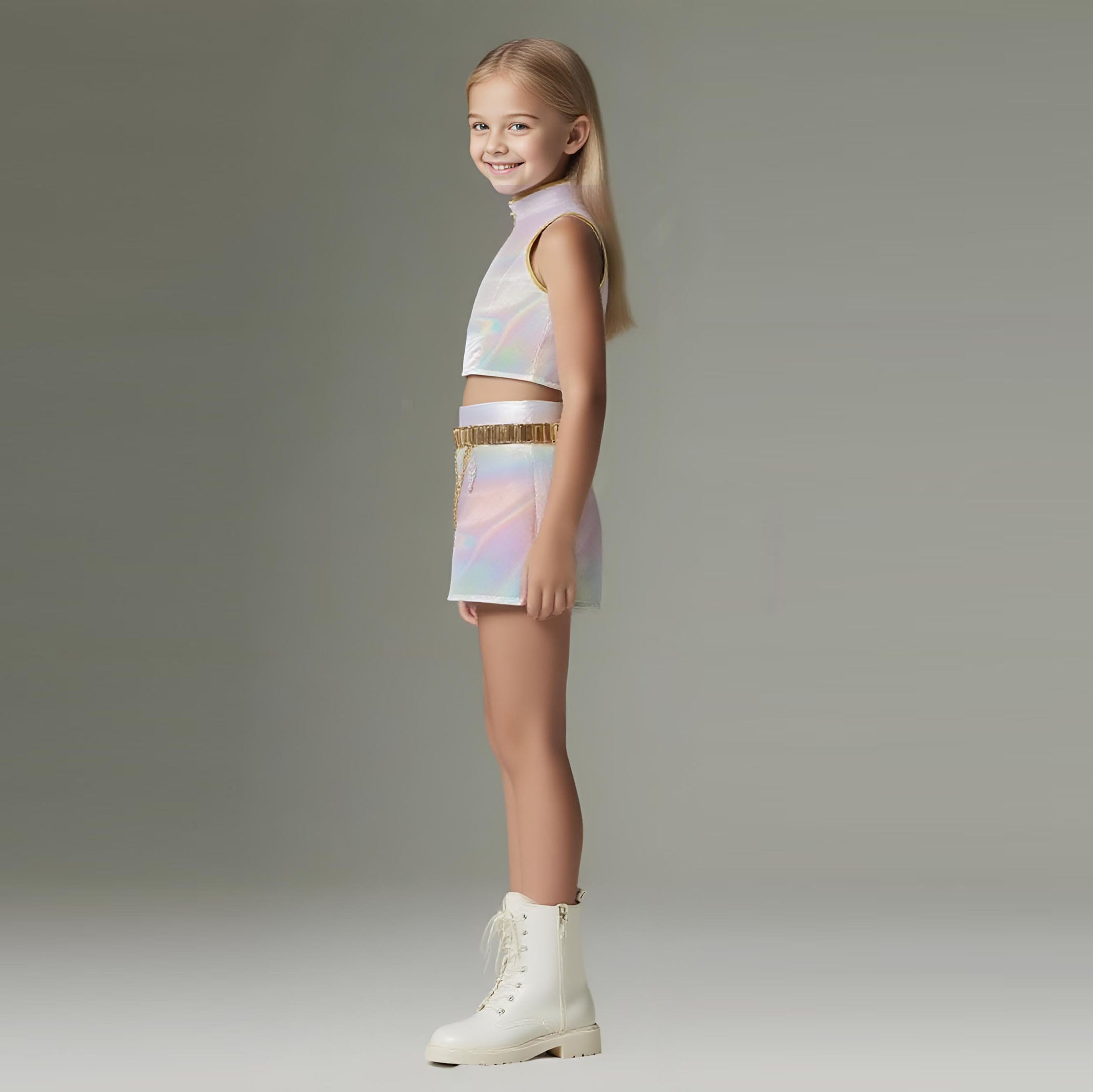 Stage Star Dance Costume White Performance Pop Star Cosplay Outfit Ful ...