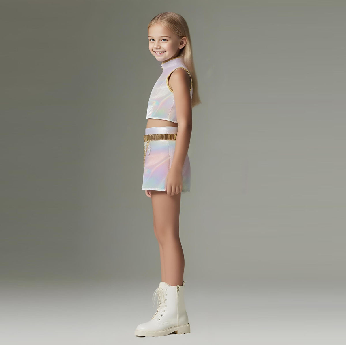 Stage Star Dance Costume White Performance Pop Star Cosplay Outfit Ful ...