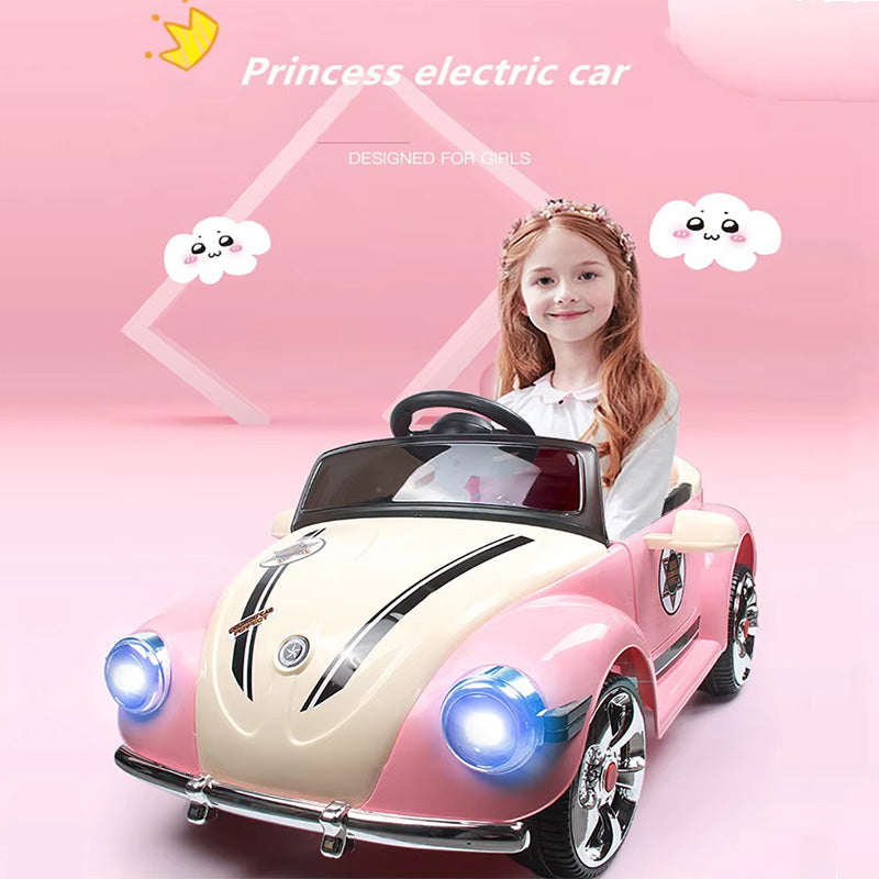 12V Kids Electric Car Pink Princess Ride-On Car w/ 2.4G Remote Battery ...