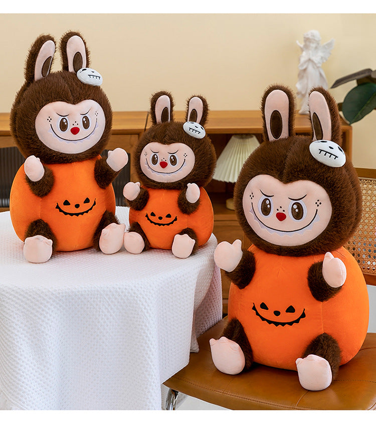 Labubu Plush Doll Spooky Monster Labubu Pumpkin Toy Sleeping Doll Hall ...