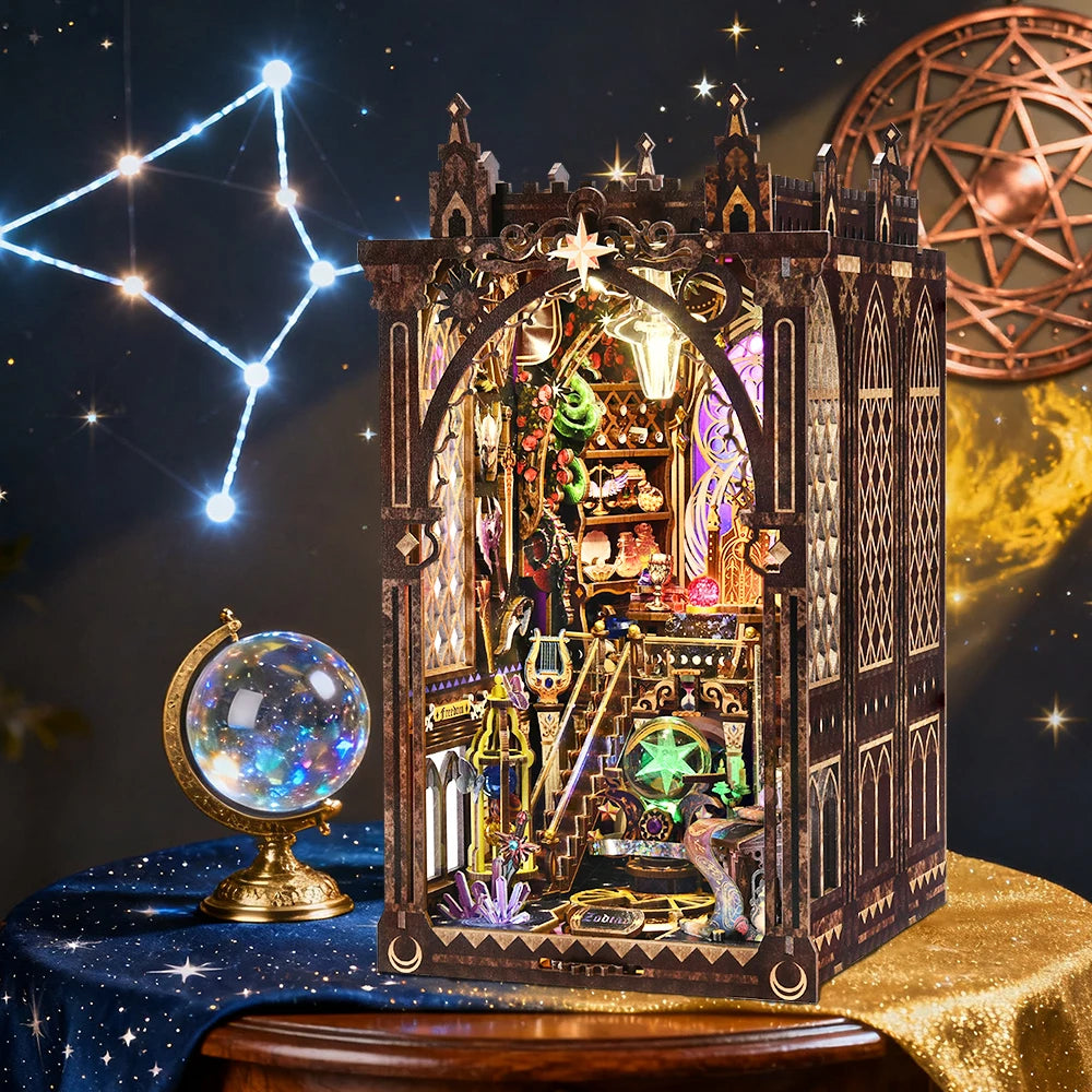 Book Nook Kit 3D DIY Wood Puzzle Twelve Constellations House Set with ...