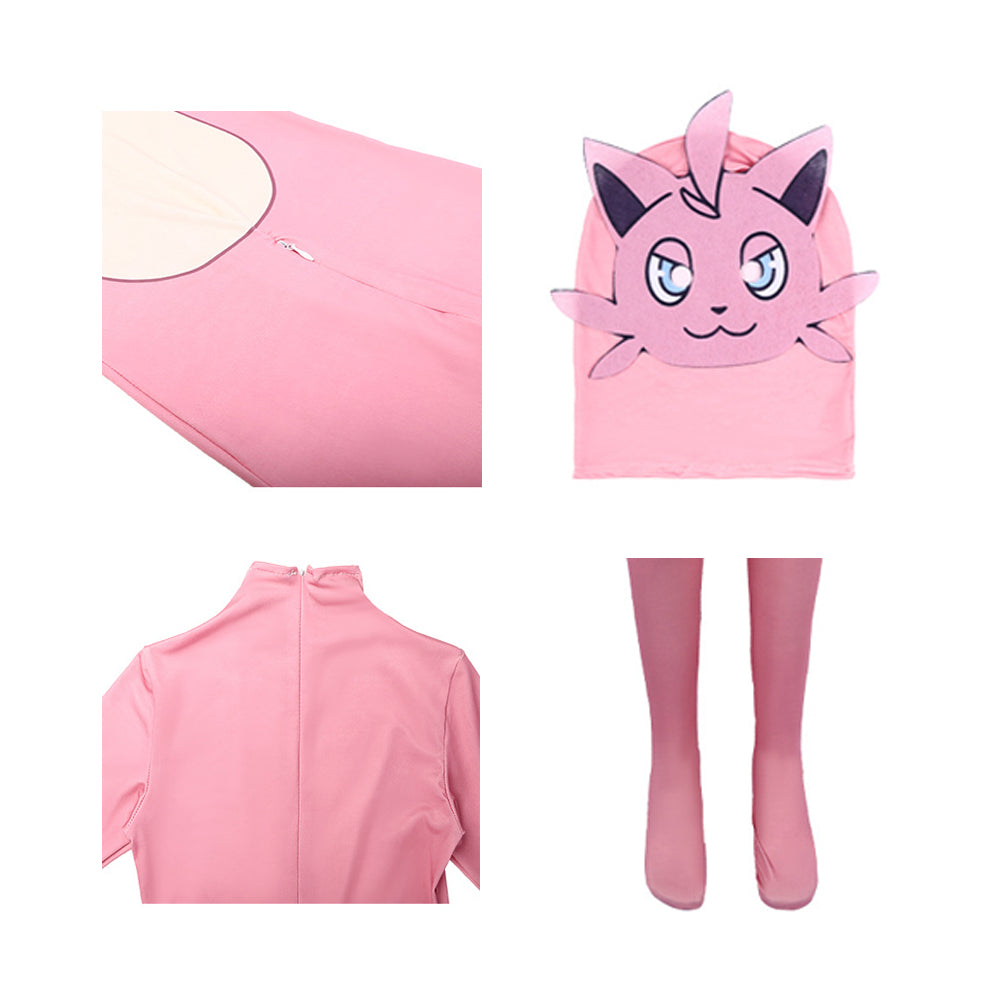 Kids Palworld Costume Cativa Cosplay Outfit Pink Jumpsuit and Helmet 2 ...