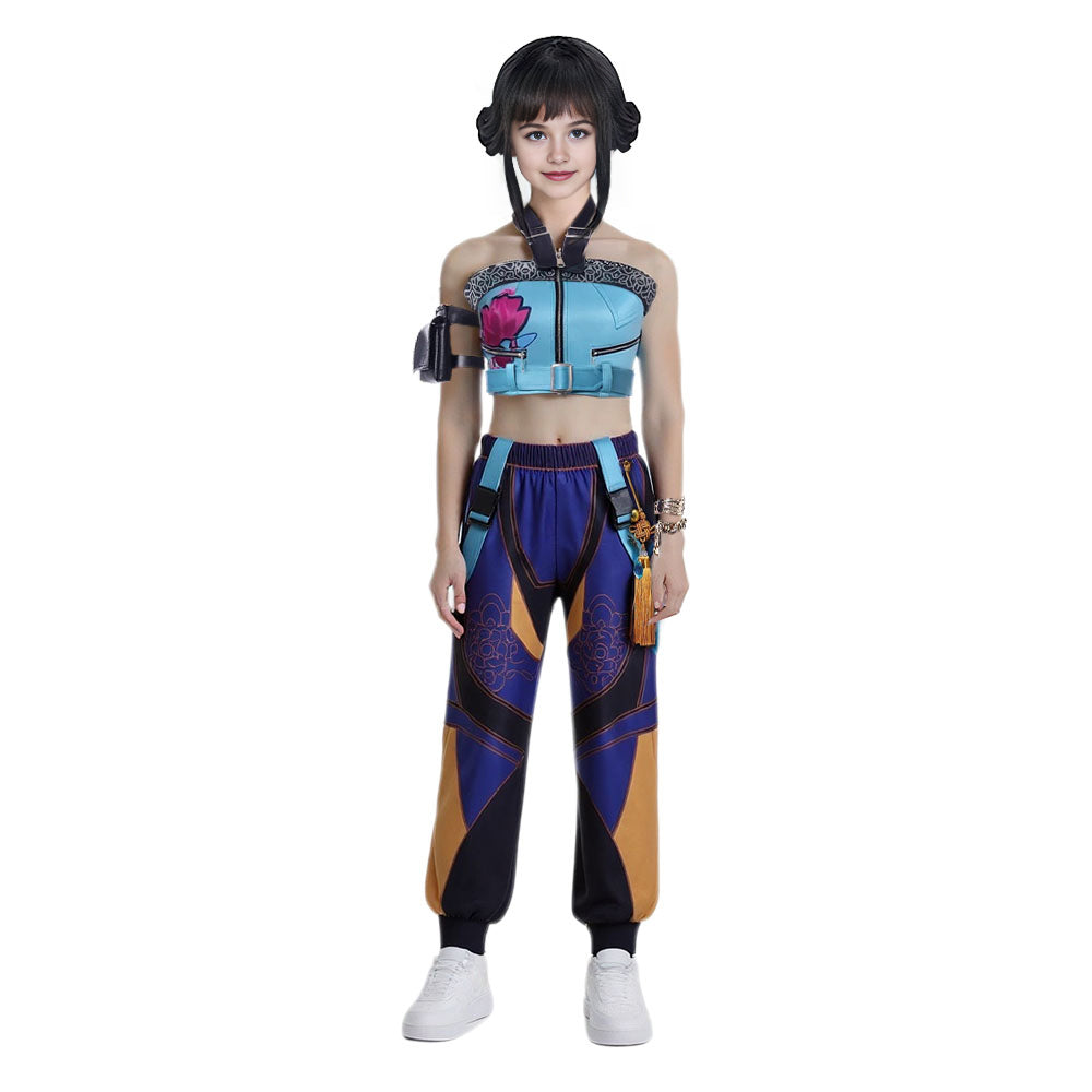 Pop Star Costume Blue Cosplay Suit Tops Pants and Accessories Full Set ...
