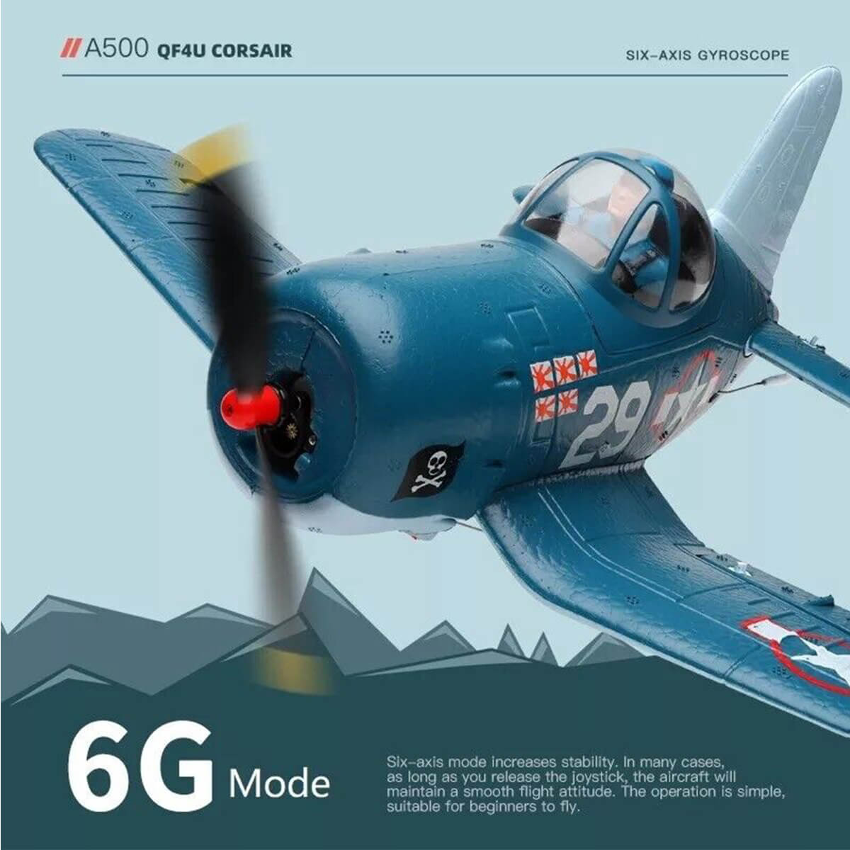 RC Airplane 2.4GHz 4CH Fighter Remote Control Planes 6G/3G Mode RC Pla ...