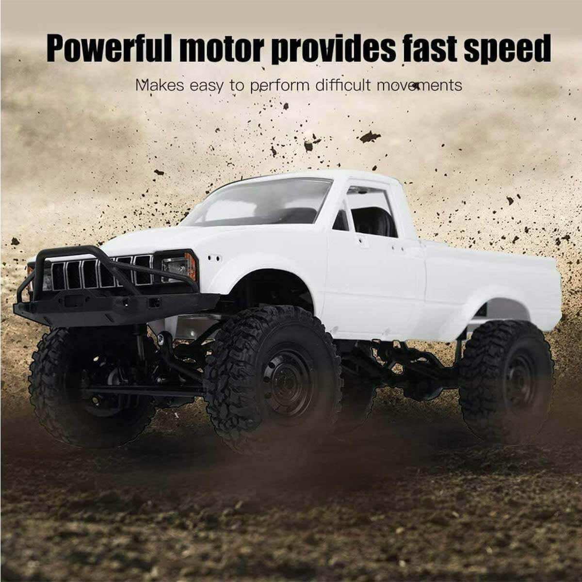 1:16 RC Car 2.4G 4WD Rock Crawler Buggy C24-1 Climbing Truck With LED ...