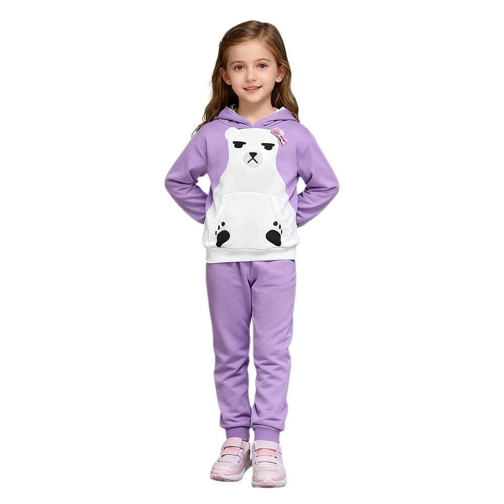 Girls Pop Idol Costume Cat Ear Cute Hoodie Pants 2pcs Playwear Set Siz ...