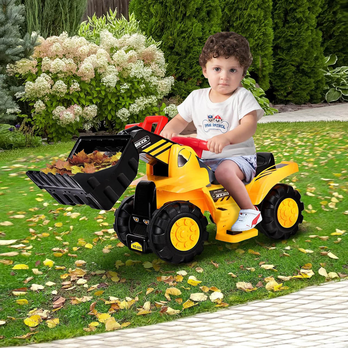 6V Electric Ride-on Excavator Kids Digger Toys With Simulation Sound ...