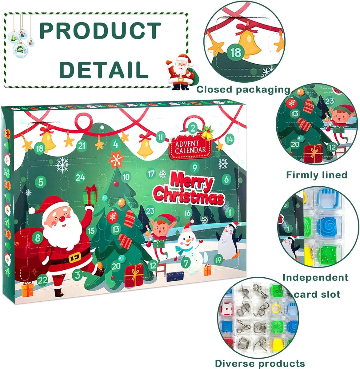 Creative Kids Advent Calendar 2025 Blind Box Fidget Spinner 24 Day Chr ...