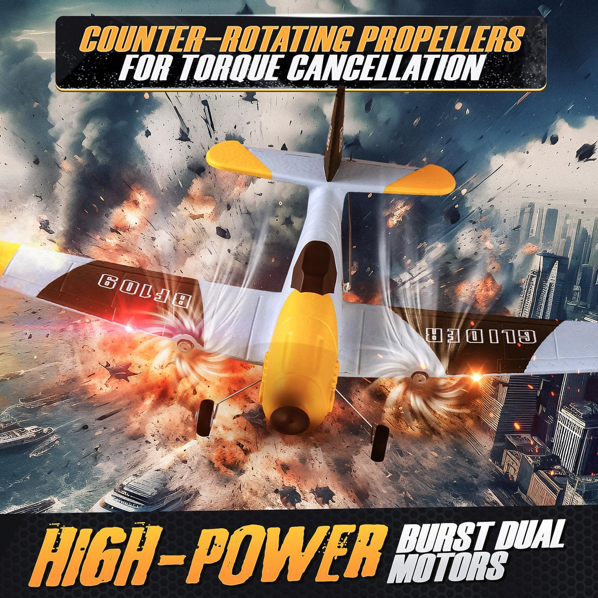 2.4Ghz RC Plane 3CH Airplane 6-Axis Gyro Stabilizer Fighter Aircraft P ...