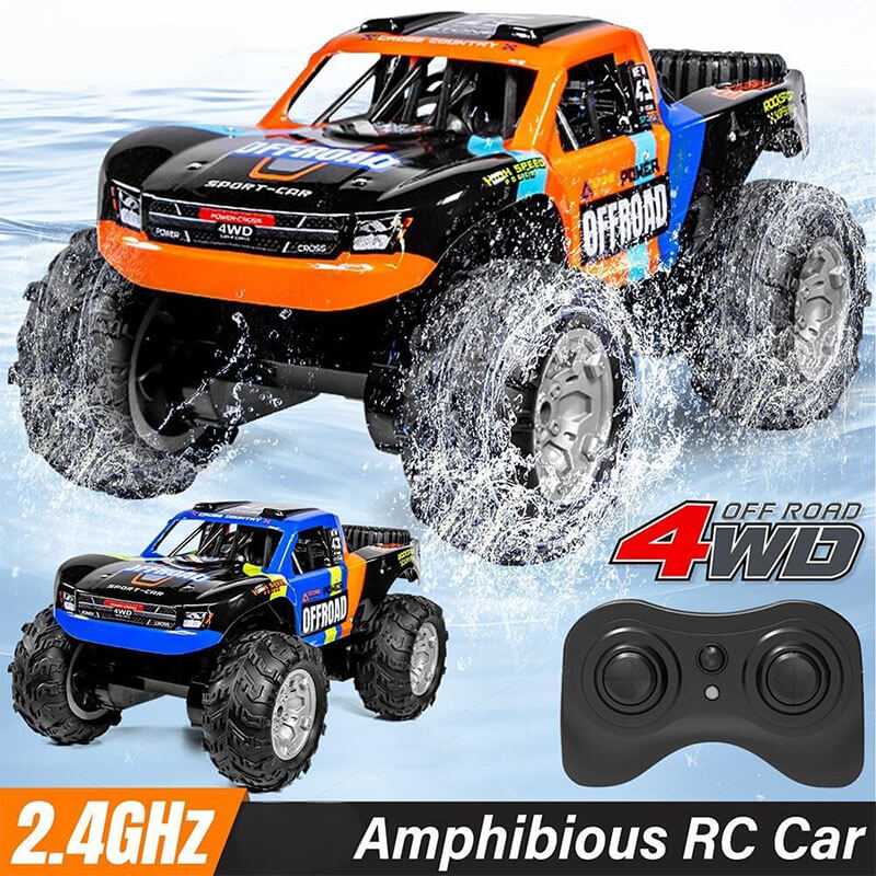 Amphibious Remote Control Car 4WD Off-road vehicle Waterproof 2.4G RC ...