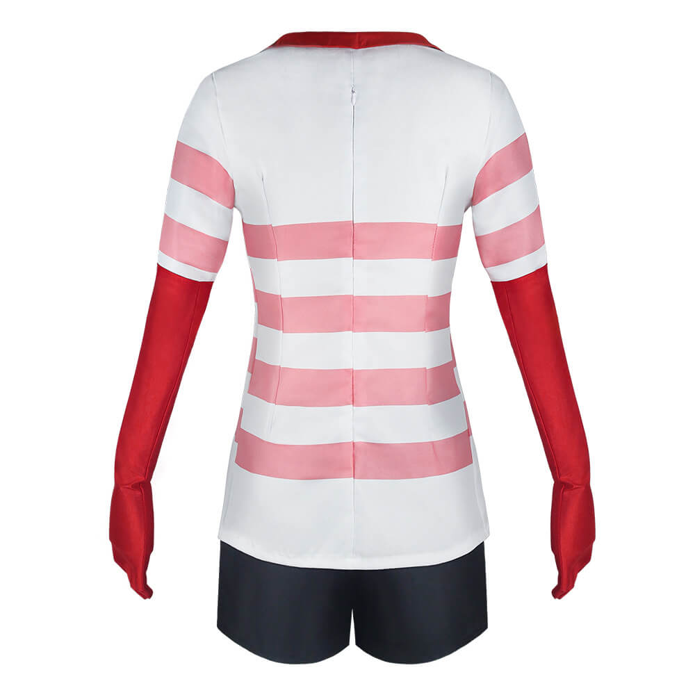 Angel Dust Costume Hazbin Hotel Cosplay Outfit Angel Striped Sweatshir ...