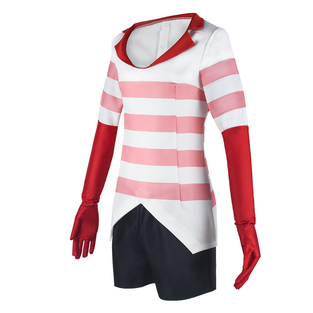 Angel Dust Costume Hazbin Hotel Cosplay Outfit Angel Striped Sweatshir ...