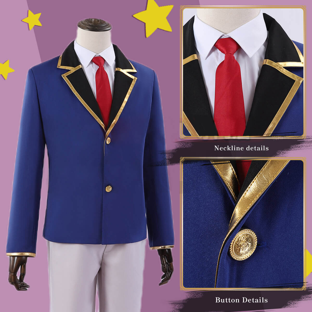 Aqua Hoshion Cosplay Costume Aqua Uniform Full Set Oshi no Ko Outfit f ...