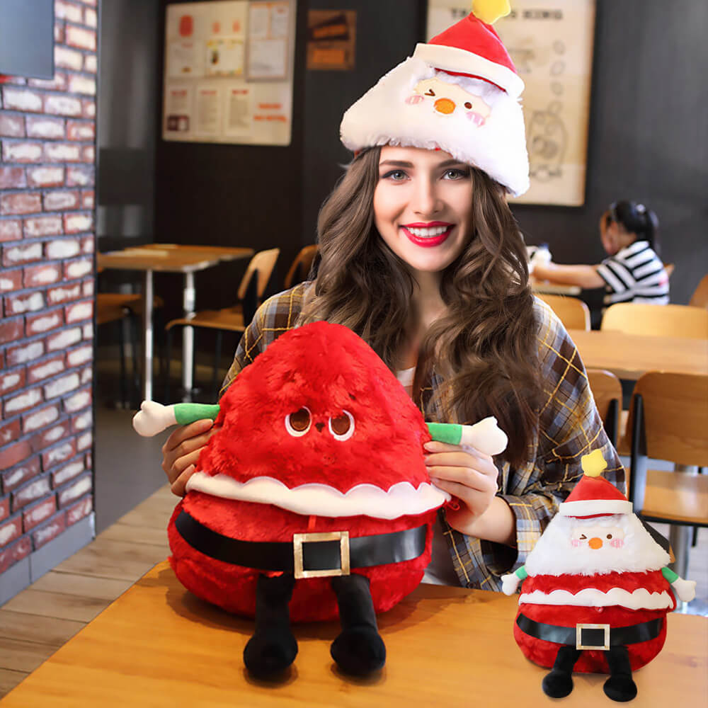 Christmas Stuffed Animals Santa Plush Toy with Removable Hat 21.67inch ...