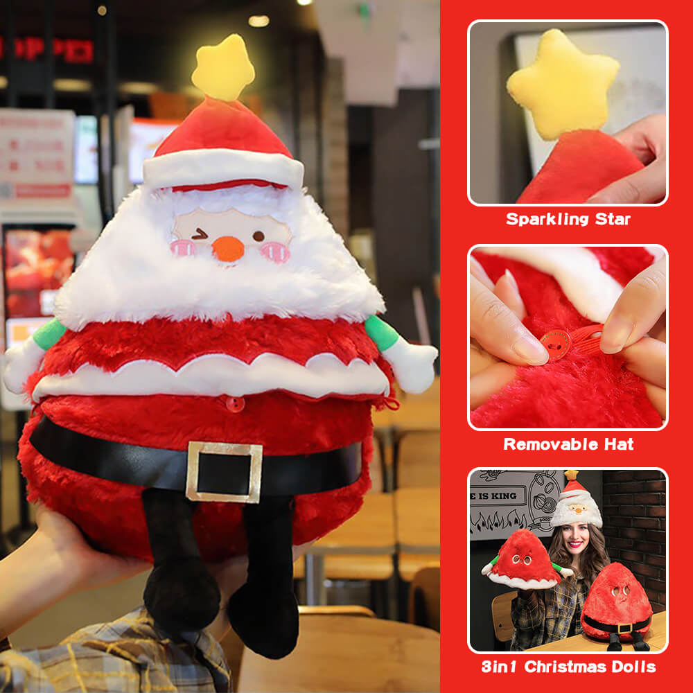 Christmas Stuffed Animals Santa Plush Toy with Removable Hat 21.67inch ...