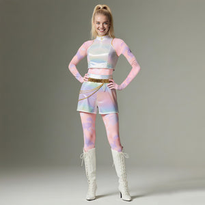 Stage Star Dance Costume White Performance Pop Star Cosplay Outfit Ful ...