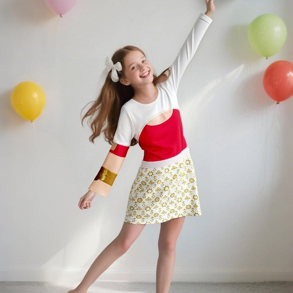 Girls Nova Costume White Daywalker Vampire Dress and Bag Zombie Outfit – Sun Baby