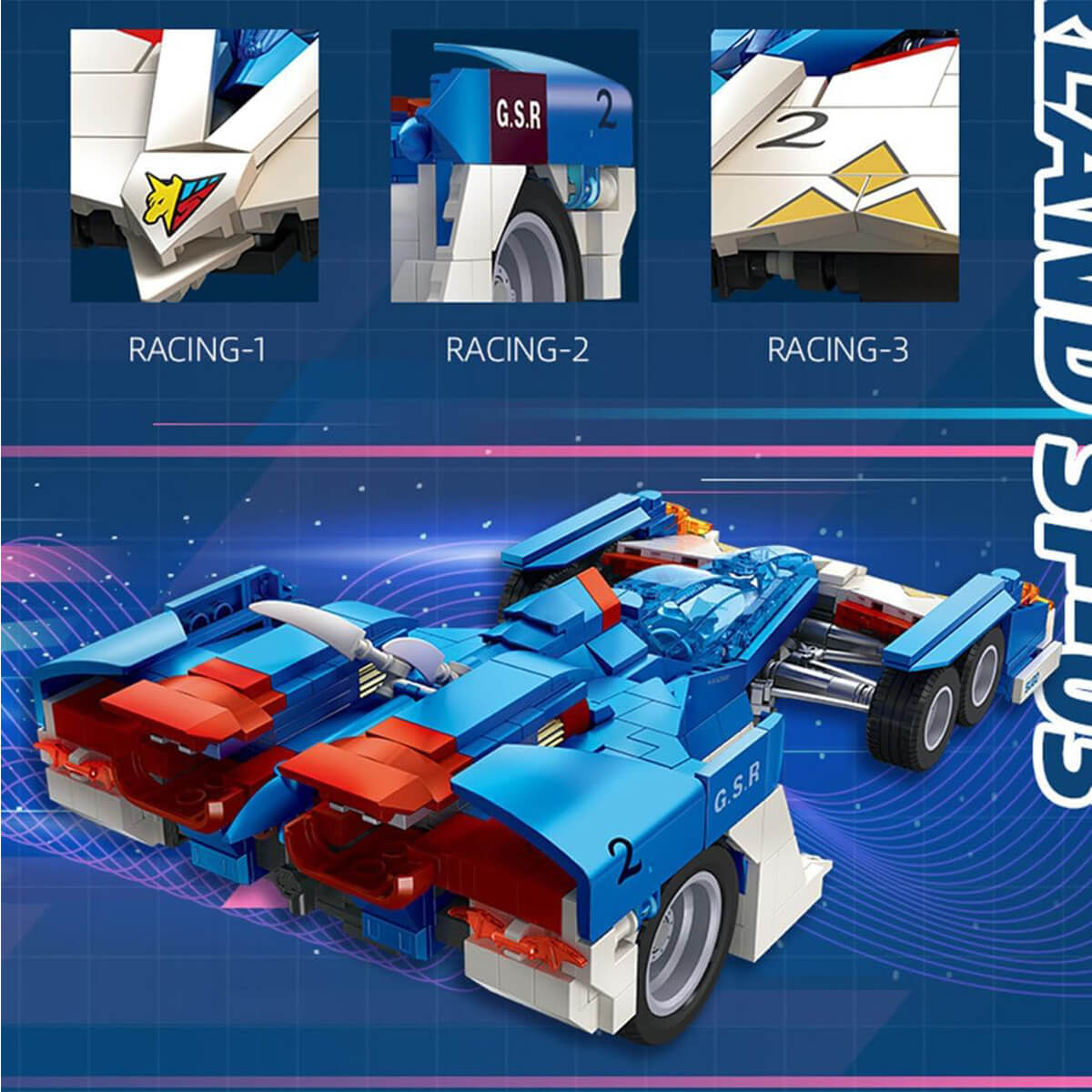 793 PCS F1 Garland SF-03 Building Blocks Car Model Formula 1 Sports Ca ...