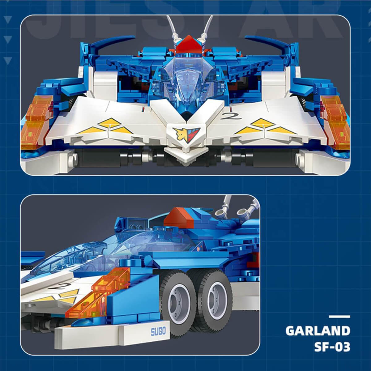 793 PCS F1 Garland SF-03 Building Blocks Car Model Formula 1 Sports Ca ...