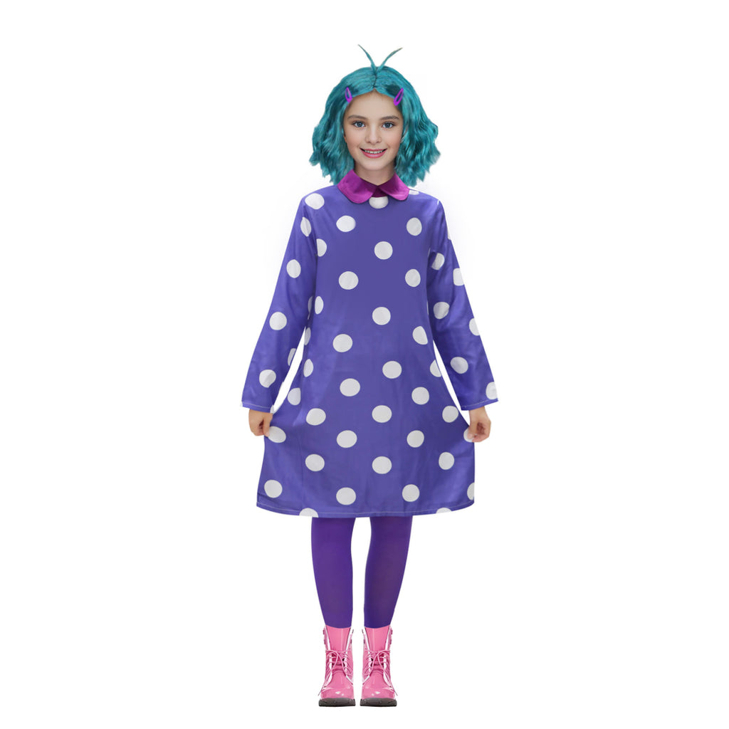 Inside Out 2 Envy Costume Kids and Adult Envy Cosplay Outfit Lilac Long ...