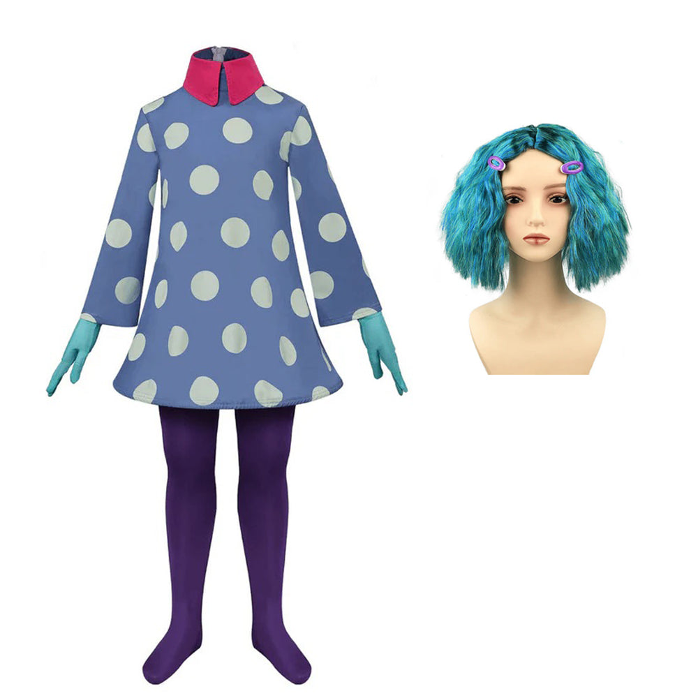 Inside Out 2 Envy Costume Kids and Adult Envy Cosplay Outfit Lilac Long ...