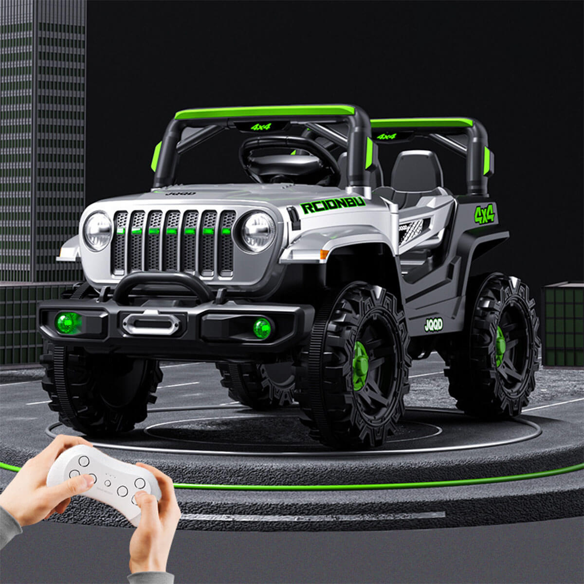 12V Kids Electric Car with Remote 4-Wheel Ride on Car w/ Shovel Light ...