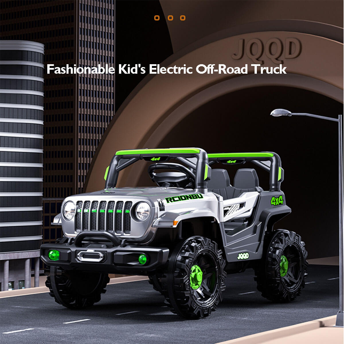 12V Kids Electric Car with Remote 4-Wheel Ride on Car w/ Shovel Light ...