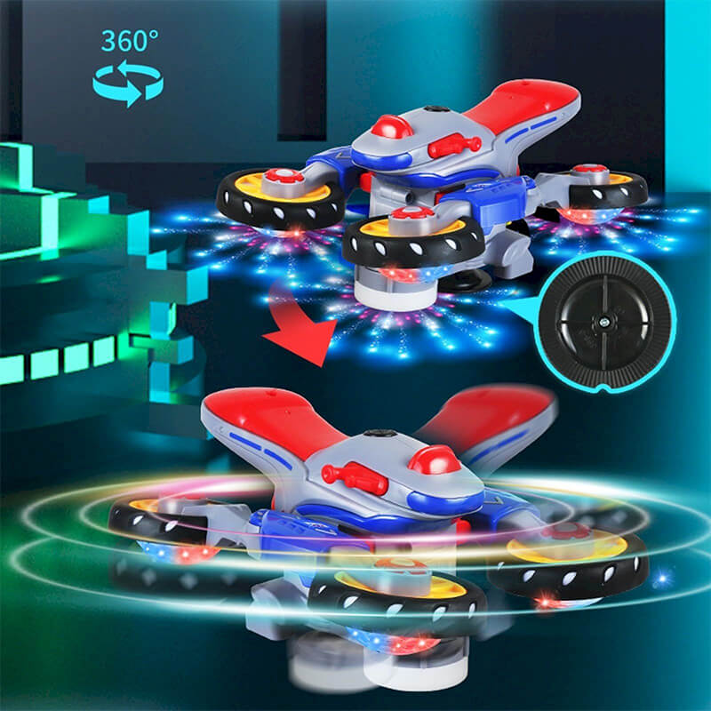 Kids Electric Stunt Motorcycle 360° Rotation Automatic Transformation ...