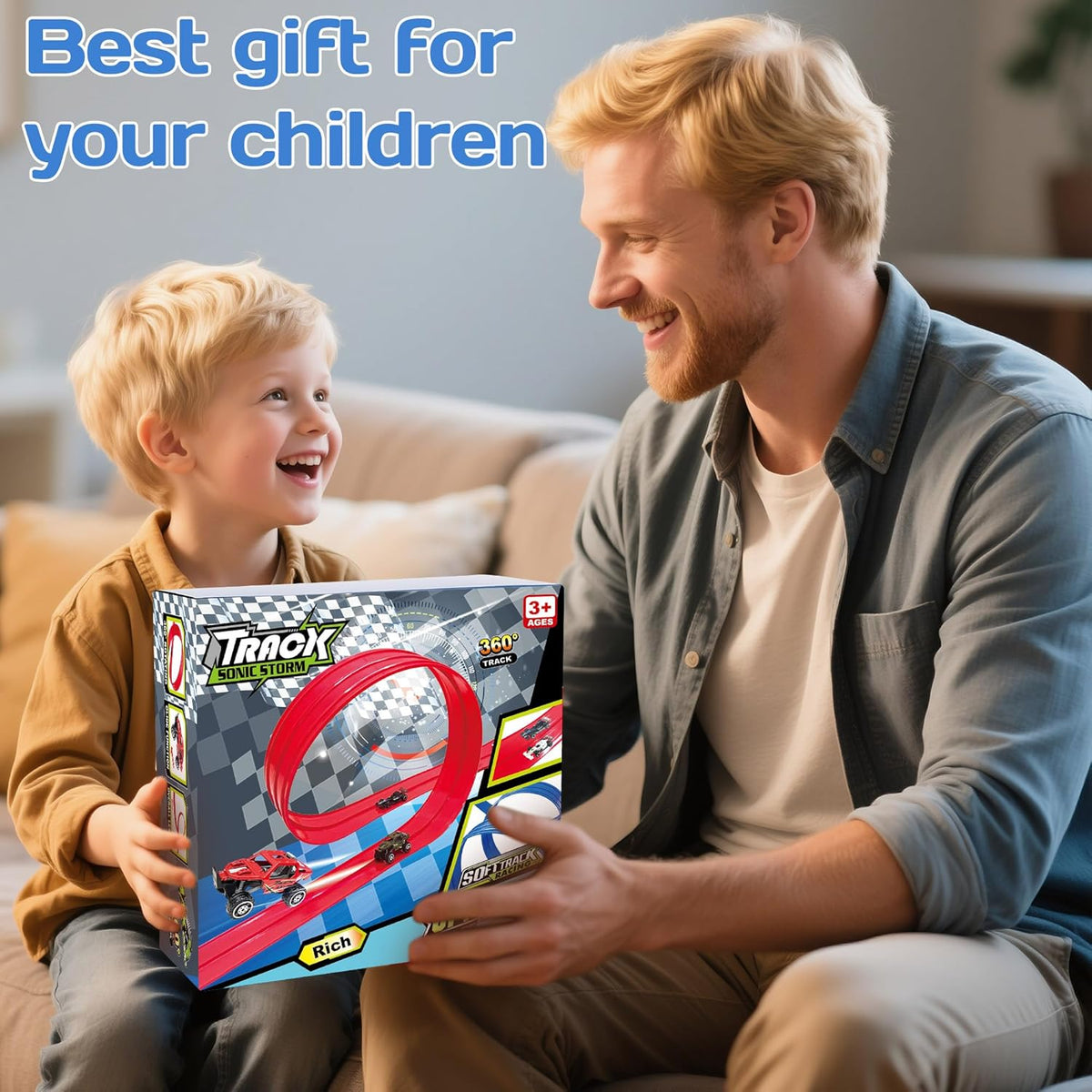 Kids Flexible Race Track Car Set with Suction Cups Inertia Gliding Car ...