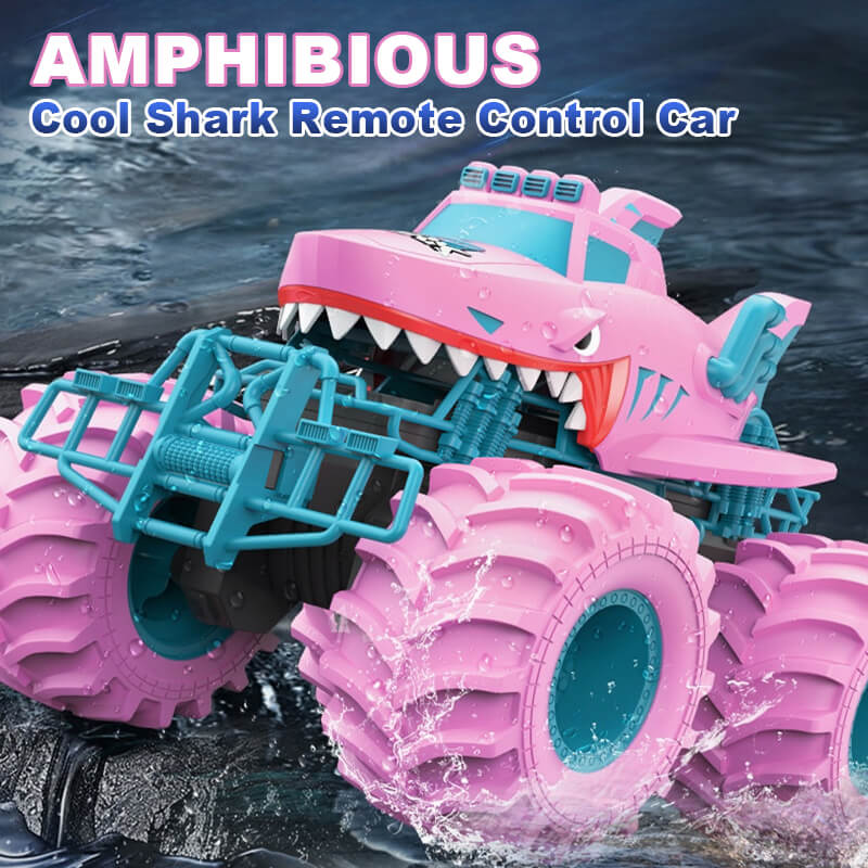 Kids Shark RC Amphibious Car Off-road Vehicle 4WD Climbing Monster Car ...