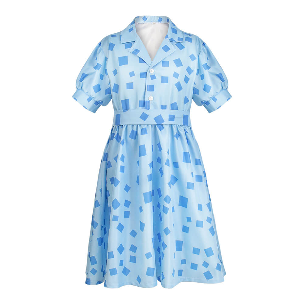 Kids Matilda Wormwood Costume Blue Dress Girls Halloween Cosplay Outfi ...