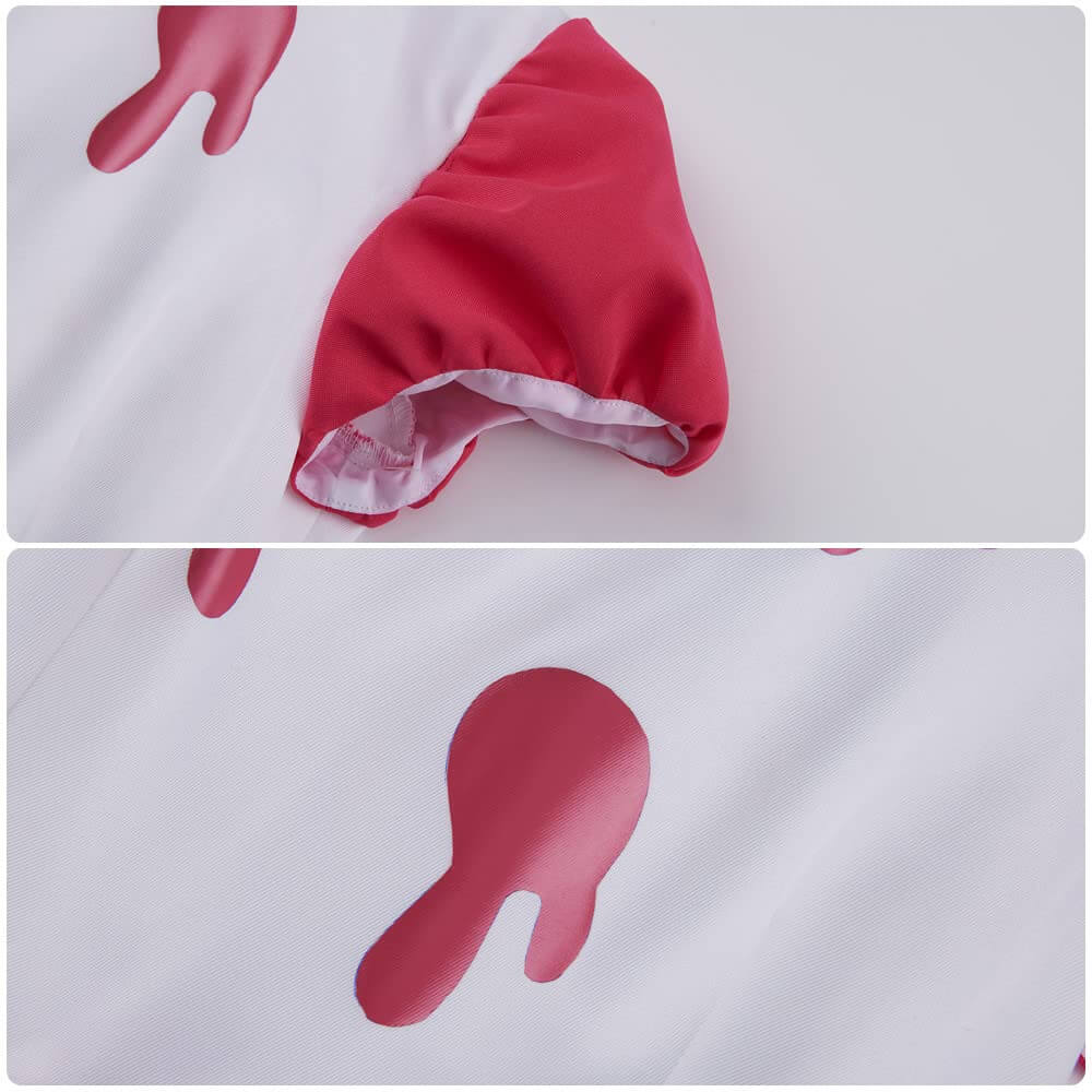 Niffty Costume White And Red Dress with Accessories Cosplay Outfit ...