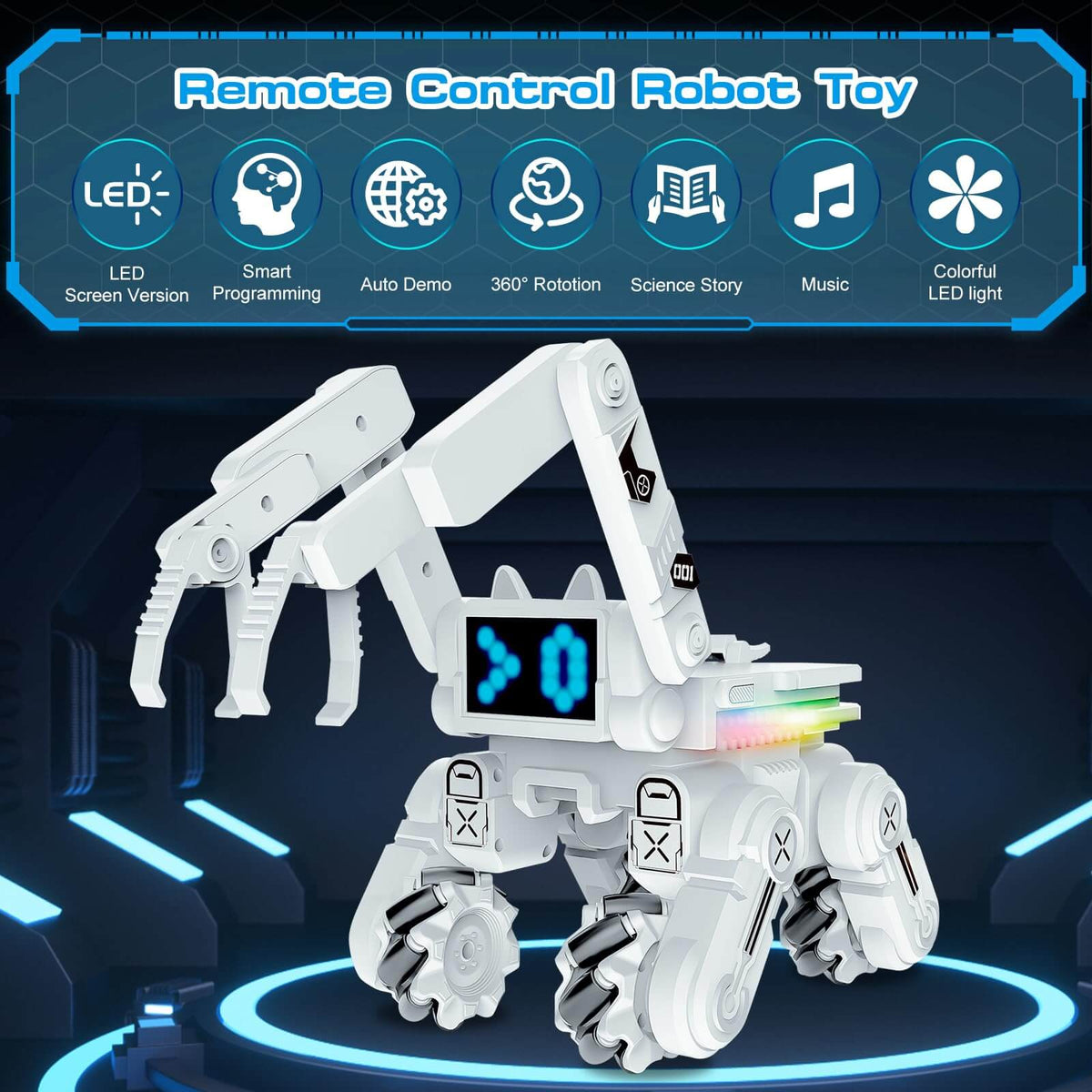 Remote Control Space Robot Toys Cute 17 Emotions Child Birthday Gift R ...