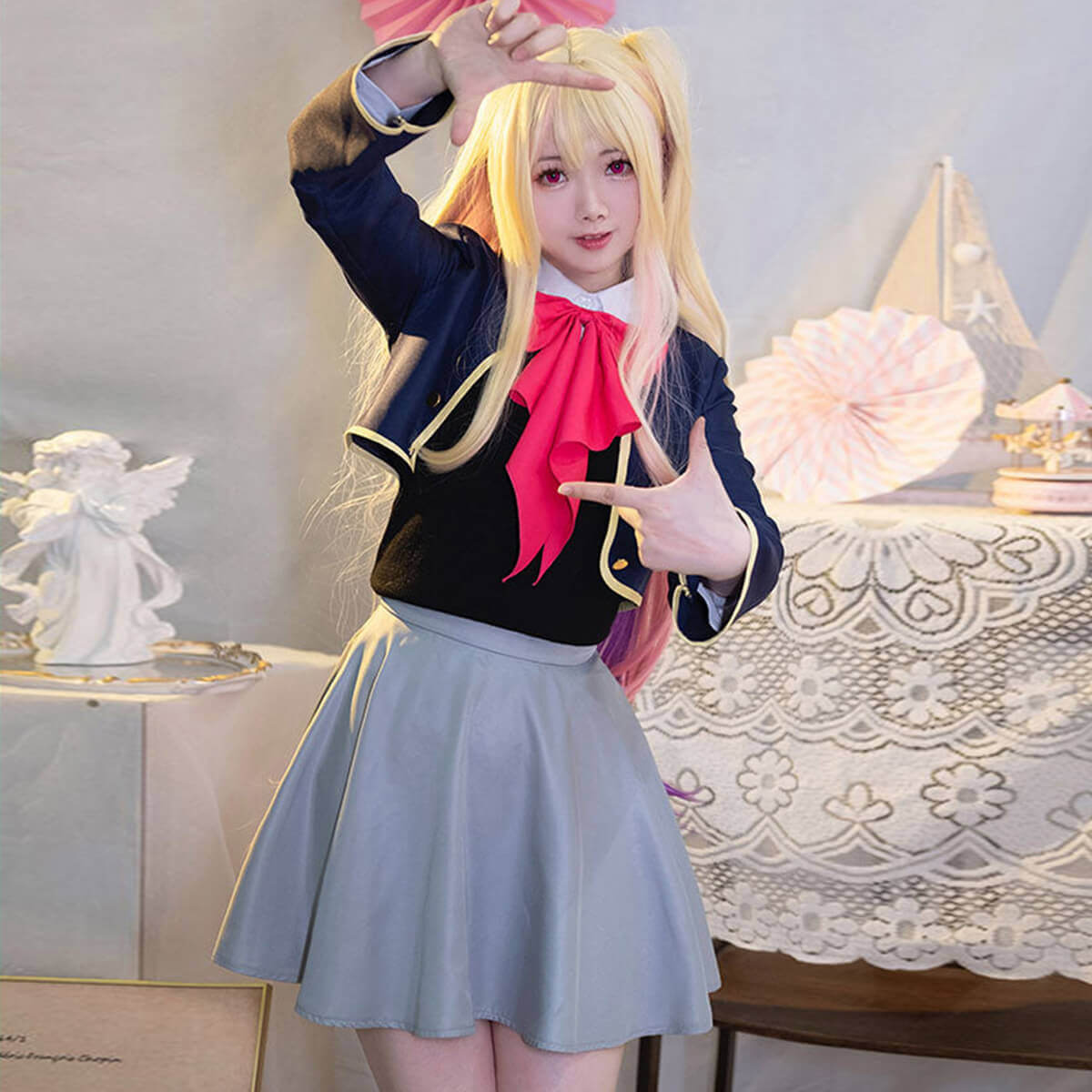 Ruby Hoshion Cosplay Costume Oshi no Ko Outfit Ruby Uniform Fancy Dres ...