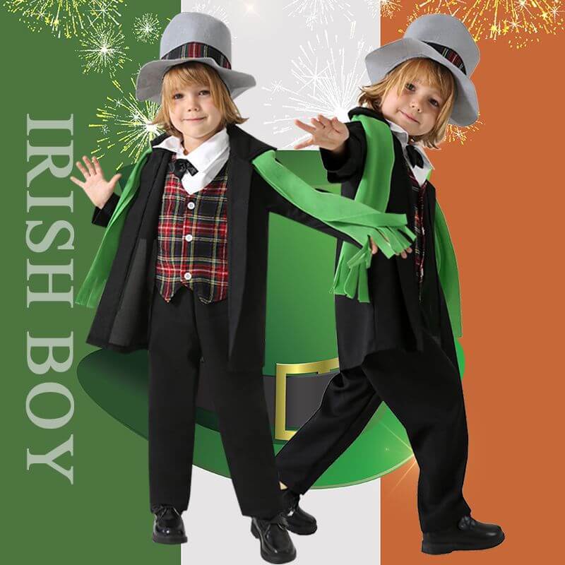 Boys St Patricks Day Outfit Leprechaun Costume Paddys Day Carnival Dre ...