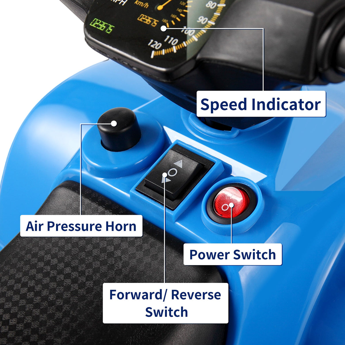 6V Kids Ride-on ATV Car 4 Wheels Battery Powered Ride-On Toy With Ligh ...