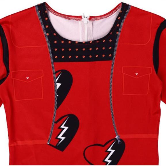 Girls Princess Red Costume Jumpsuit and Wig 2pcs Suit for Halloween Co ...