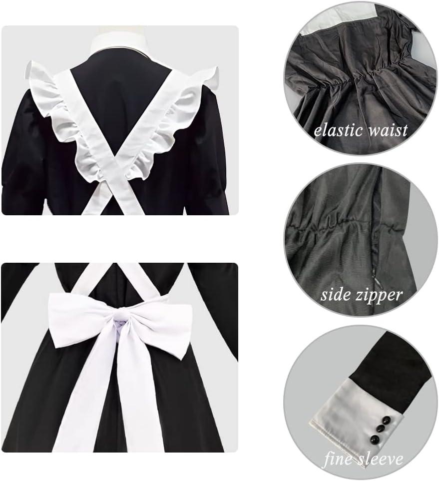 Adult Mey Rin Cosplay Costume Maid Halloween Outfit Girl Party Evening ...