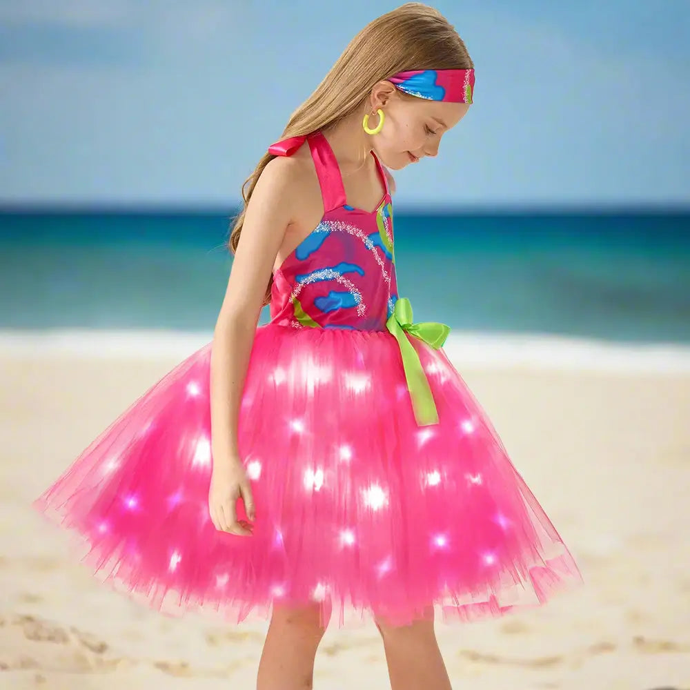 Pink Princess Dress Light up Dress Iconic Movie Cosplay Costumes Cowgi ...