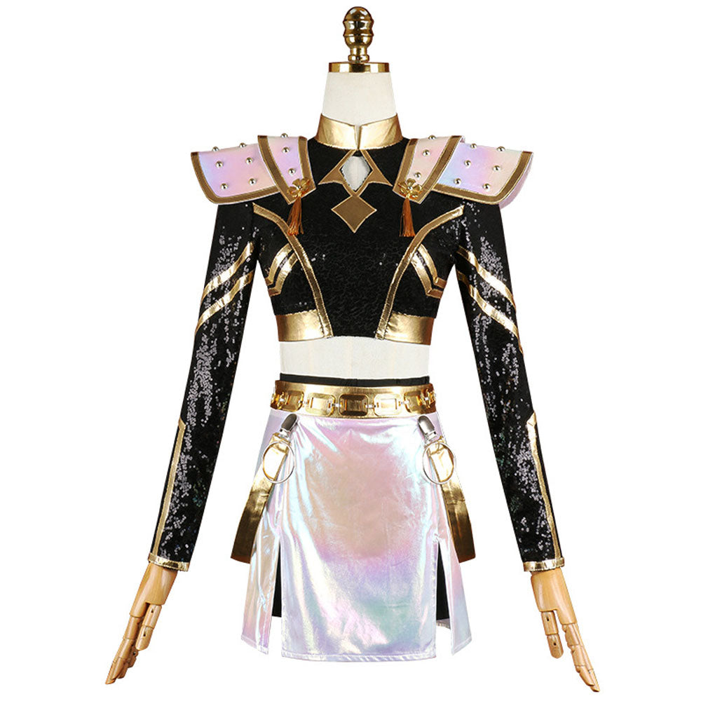 Pop Idol Costume The Star Stage Performance Cosplay Outfit Black Tops ...