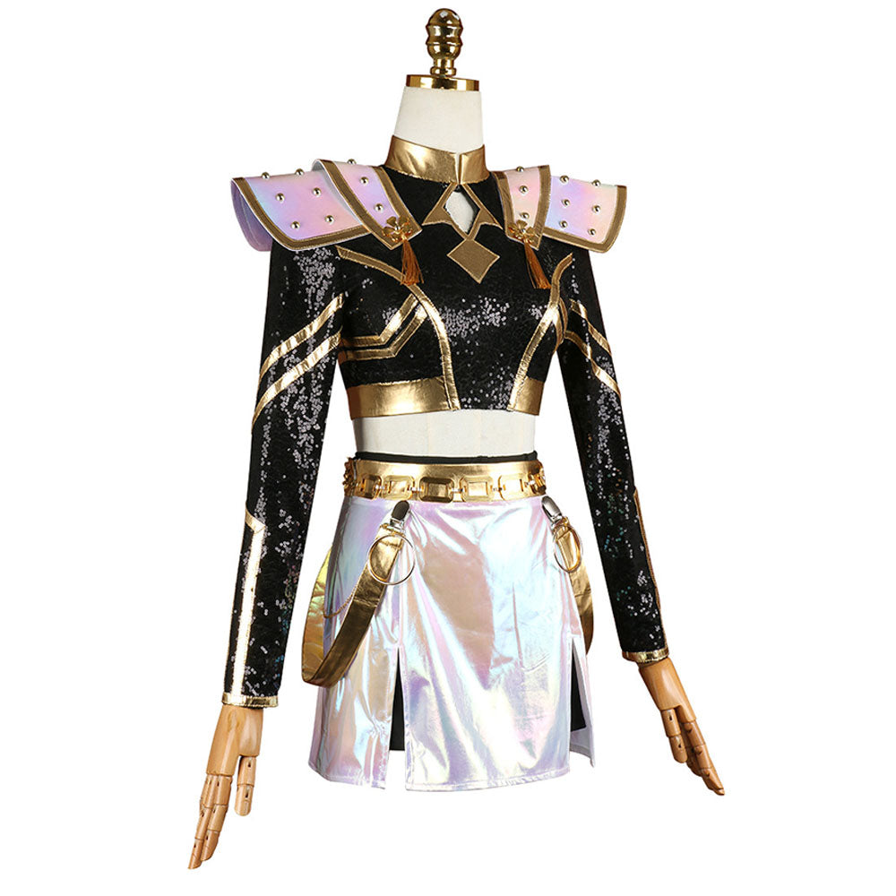 Pop Idol Costume The Star Stage Performance Cosplay Outfit Black Tops ...
