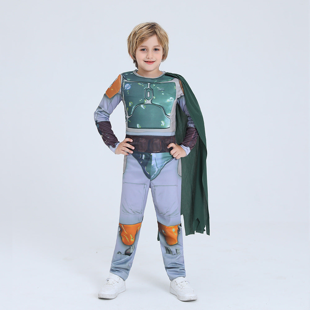 Kids Boba Bounty Hunters Costume Fett Mandalorian Armor Cosplay Outfit ...