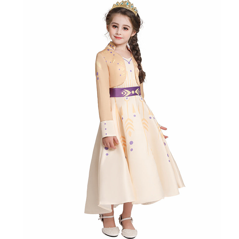 Kids Princess Aanna Dress Halloween Costume Girls Cosplay Party Dress ...