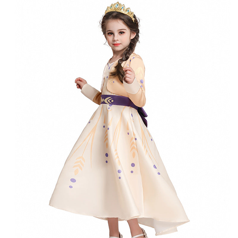 Kids Princess Aanna Dress Halloween Costume Girls Cosplay Party Dress ...
