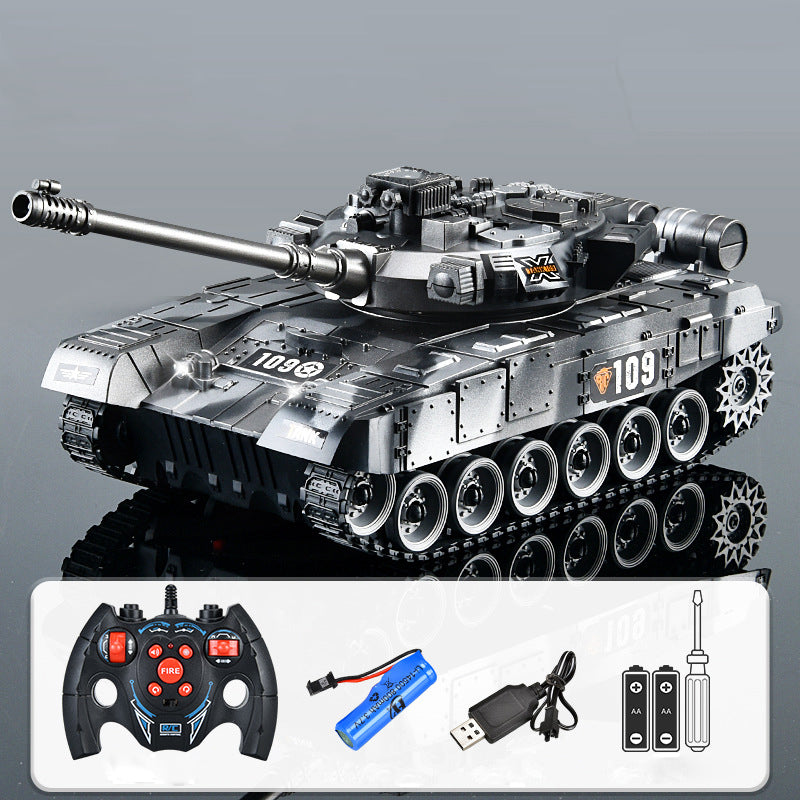 9CH Remote Control Tank 2.4G Tracked Tank 360° Rotating Turret with Li ...