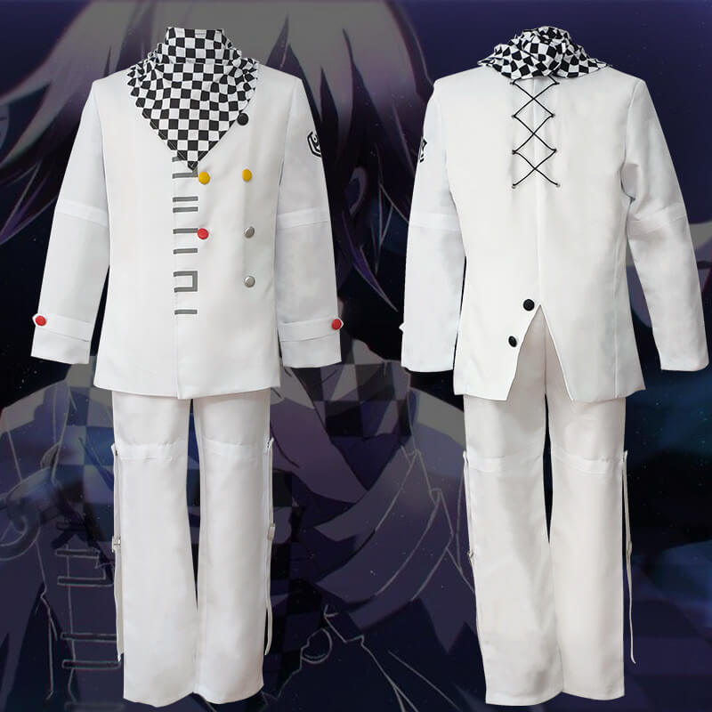 Anime Kokichi Oma Uniforms Scarf Cloak Wig Set Cosplay Costume for Adu ...
