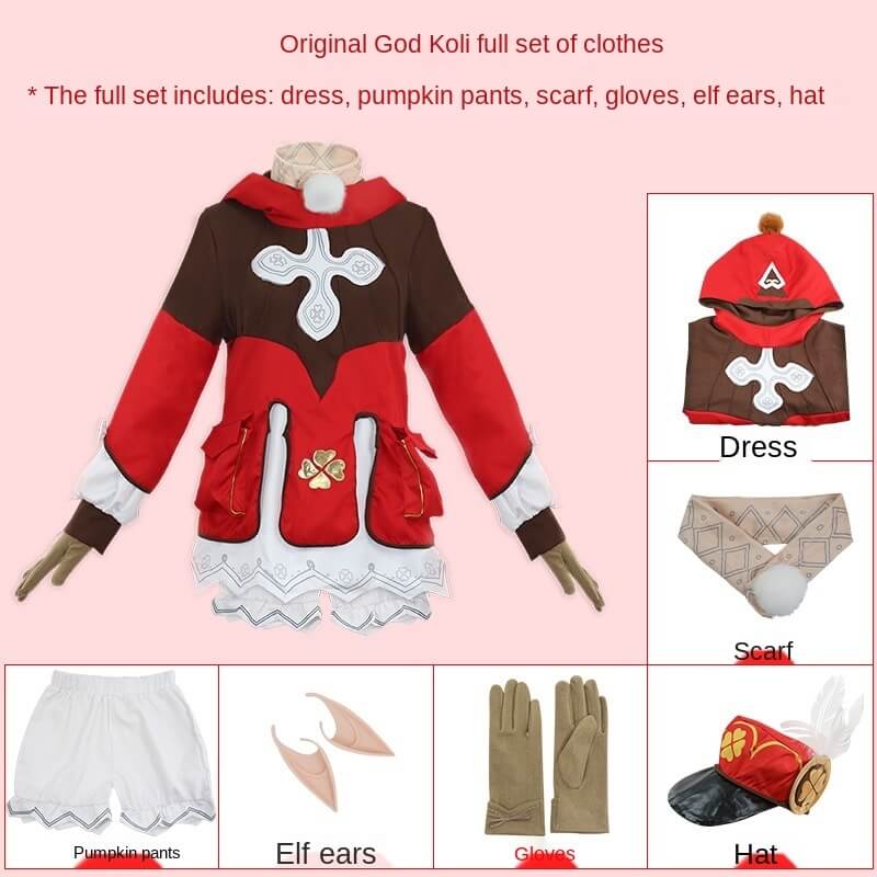 Klee Cosplay Costume Adult Klee Halloween Party Outfit Game Fans Dress ...