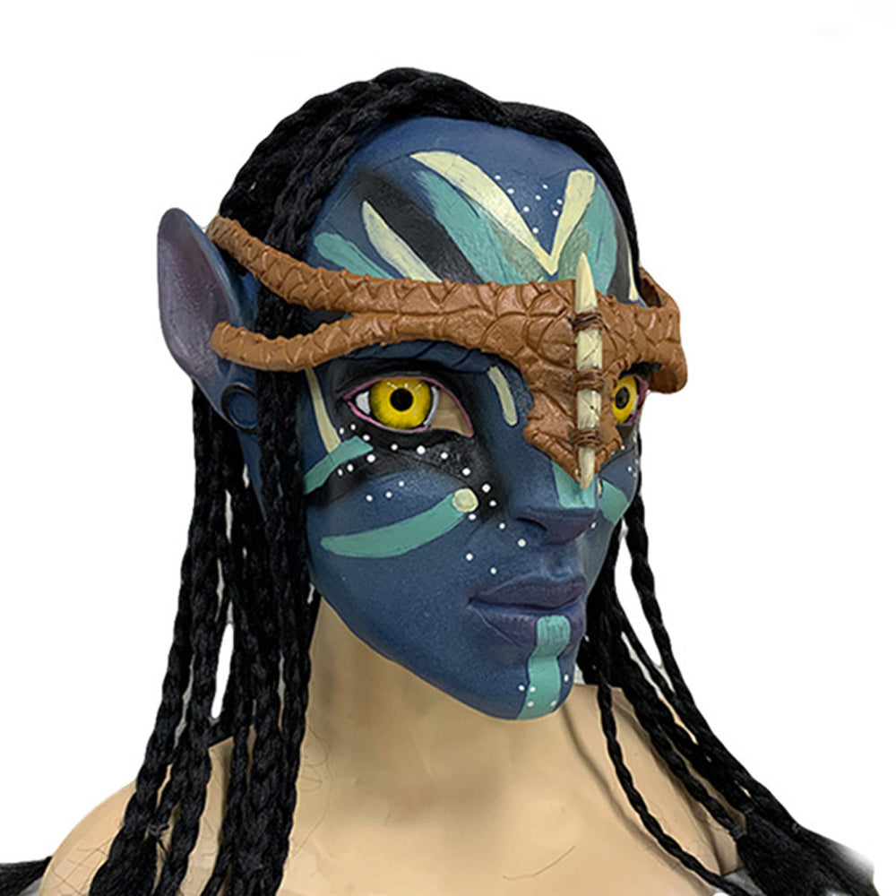 Neytiri and Jake Sully Helmet Latex Mask with Wig Halloween Men/ Women ...