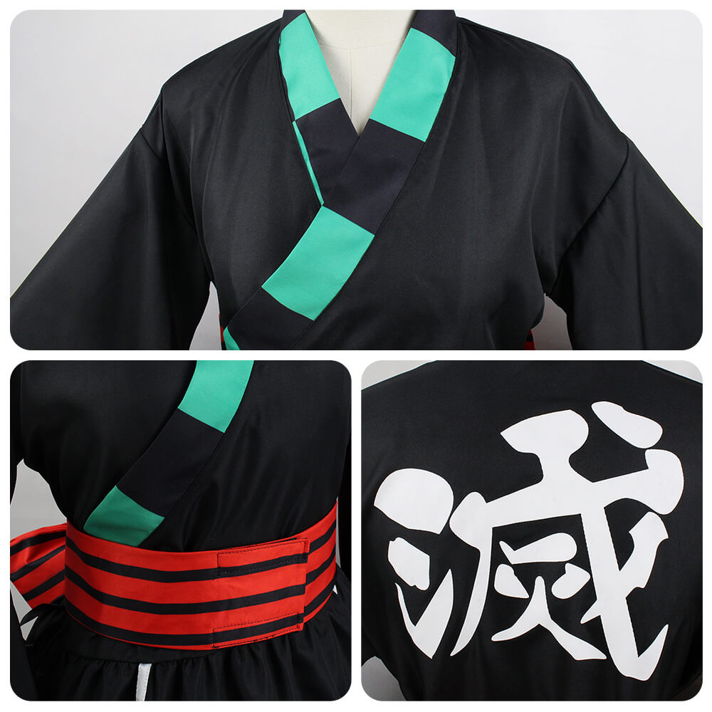 Adult Tanjiro Cosplay Full Set Zenitsu Rengoku Kyoujurou Kimono Suit H ...